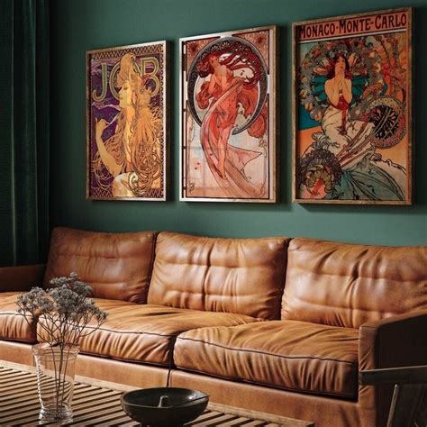 Alphonse Mucha Set Of 3 Printable Exhibition Posters Printable Vintage