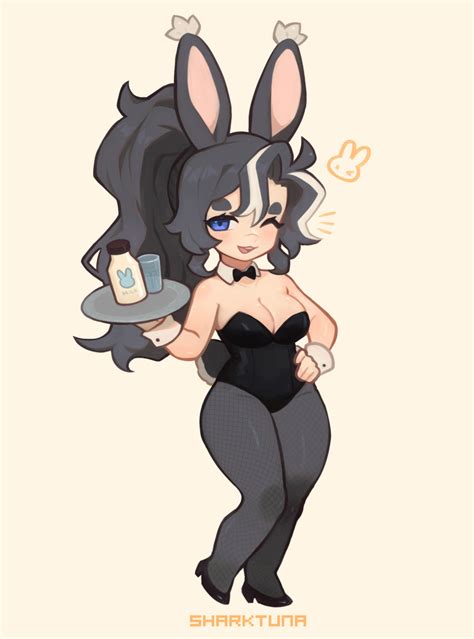 Rule 34 Blue Eyes Bunny Ears Bunny Girl Bunnysuit Cleavage Sharktuna