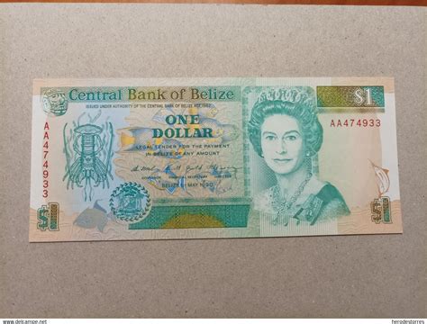 Belice Billete De Belice De 1 Dólar Serie Aa Año 1990 Unc