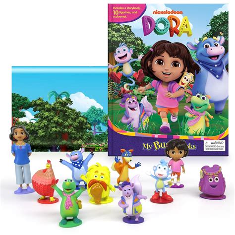 Nickelodeon Dora My Busy Books Storybook 10 Figurines Playmat
