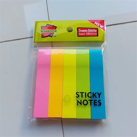 Sticky Notes Strip Panjang Persegi Pembatas Buku 1 Pack Isi 100 Lembar Lazada Indonesia