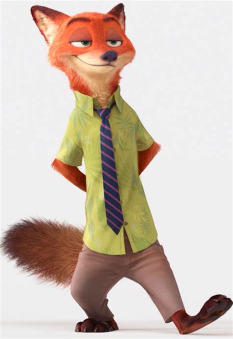 A Cartoon Fox Wearing A Shirt And Tie