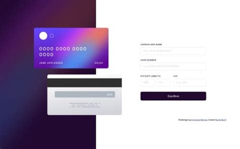 Interactive Card Details Form Vite React Coding Challenge Solution