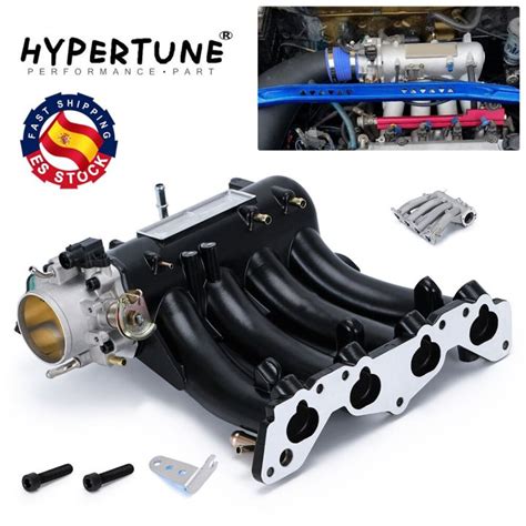 Hypertune Aluminum D15 D16 D Series Intake Manifold With 70mm Throttle Body And Tps For 1988