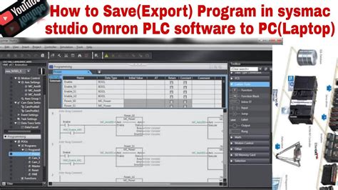 How To Saveexport Program In Pclaptop From Sysmac Studio Omron Plc
