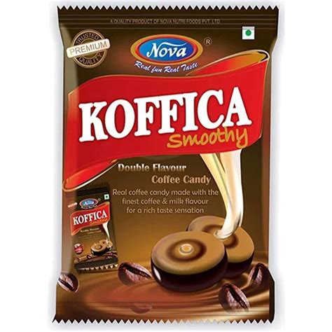 Nova Brown Double Flavor Coffee Candy Packaging Type Pouch Packaging