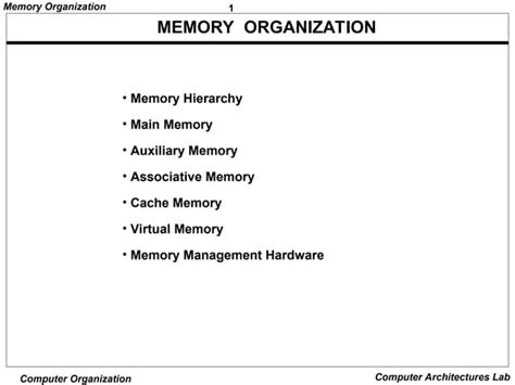 Associative Memory In Computer Architecture Pptx