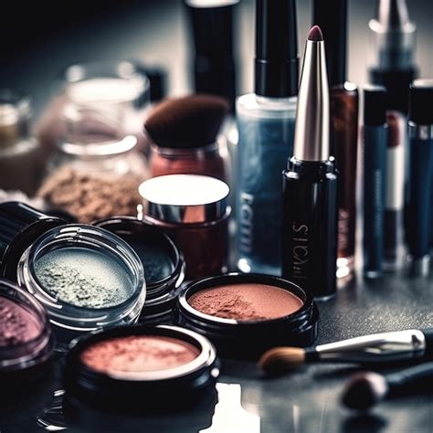 Premium Photo Professional Makeup Brushes And Tools Makeup Products Set