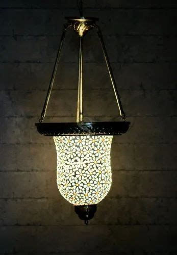 Contemporary Incandescent Sge Glass Mosiac Handi Roof Hanging Light