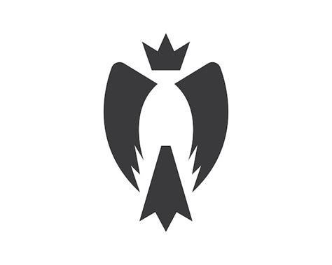 날개 로고 아이콘 벡터 일러스트 디자인 서식 파일 프리미엄 벡터