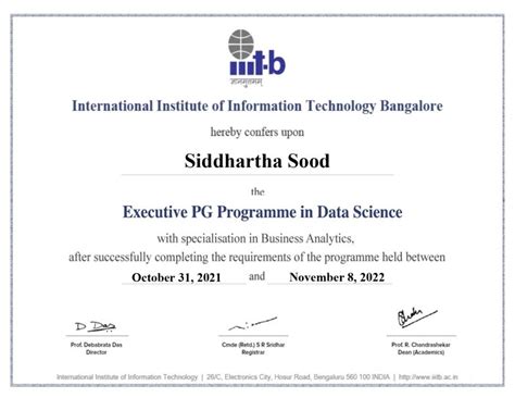 Siddhartha Sood On Linkedin Iiitbangalore Upgrad Datascience