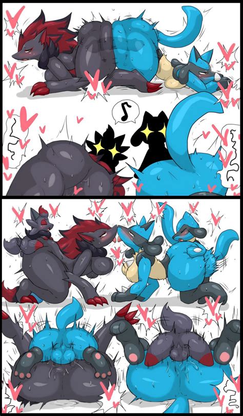 Rule 34 Anthro Censored Enigi09 Female Female Lucario Furry Lucario