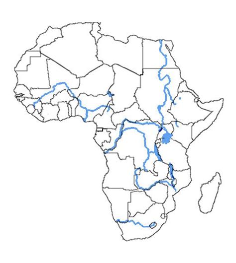Africa Map Outline With Rivers