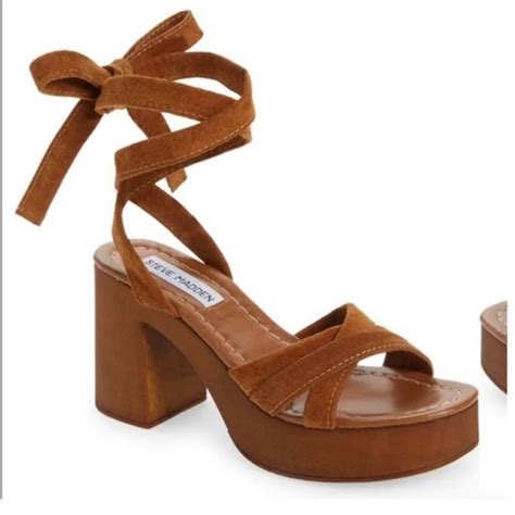 Steve Madden Wooden Lace Up Heels Steve Madden Sandals Steve Madden