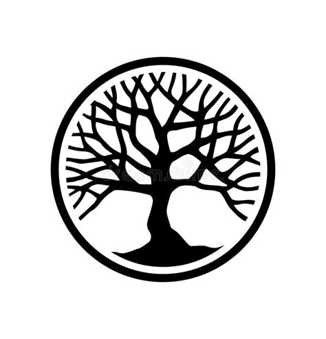 Tree Logo In Circle Stock Vector Illustration Of Decorative 197177166