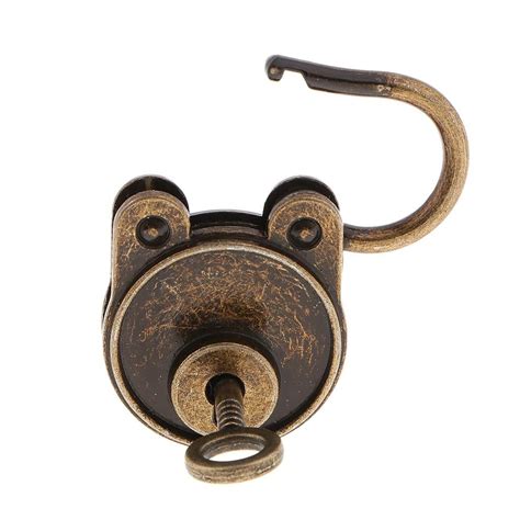 Antique Vintage Padlocks With Shaped For Tiny Craft Diary Bronze
