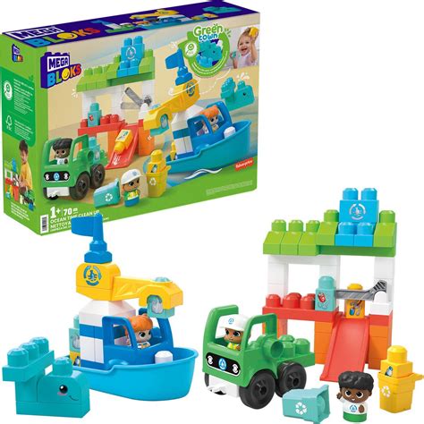 Mega Bloks Green Town Ocean Time Clean Up Playset