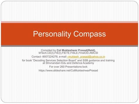 Personality Compass Pptx Careers