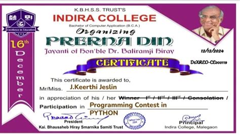 Im Interested To Share That I Participate In Programming Contest In Python Keerthi Jeslin