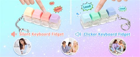 Keyboard Fidget Toy 2 Pcs Fidget Keyboard Silent Fidget