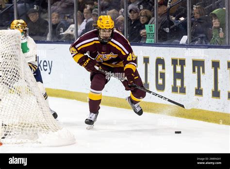 January 14 2023 Minnesota Forward Matthew Knies 89 Skates With The