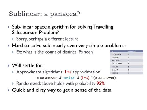 Ppt Sketching Sampling And Other Sublinear Algorithms Streaming