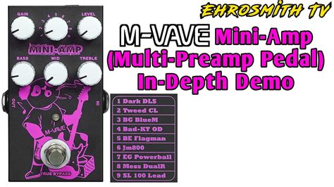 M Vave Mini Amp Multi Preamp Pedal In Depth Demo M Vave Preamp