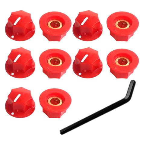 Yigsecu 10pcs Guitar Footswitch Knobs Pedal Protections Caps For