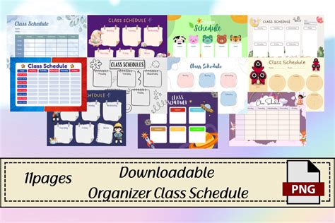 Organizer Class Schedule Graphic By Agnieszka Swiatkowka Sulecka
