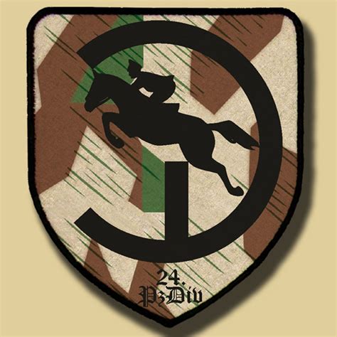 Patch Aufnäher 24pzdiv Panzer Division Einheit Variante 2 4926