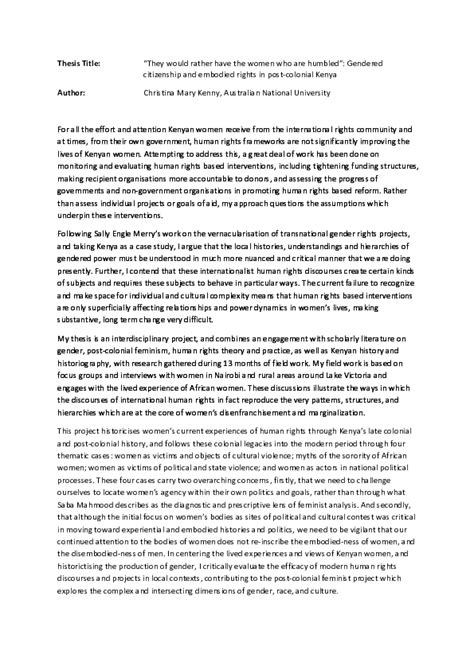 Pdf Phd Thesis Abstract 2017