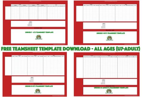 Football Team Sheet Downloads Grassroots Football Uk