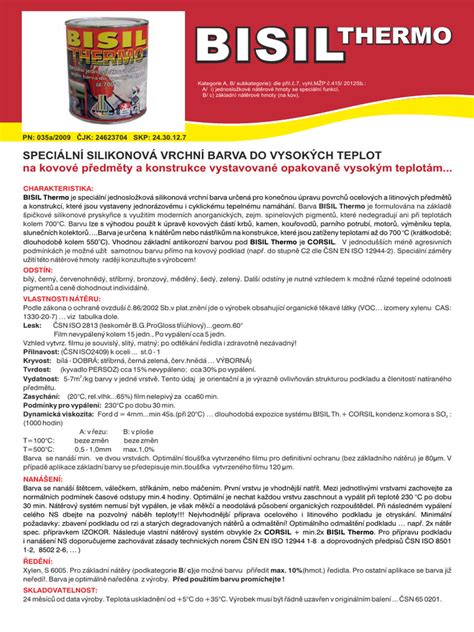 Bisil Thermo Tds Pdf