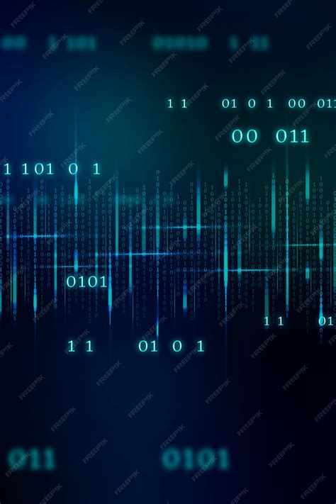 Fluxo De Vetor De Design De Código Binário Vetor Grátis