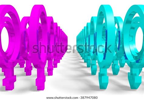 3d Gender Sex Concept Male Female Stock Illustration 387947080