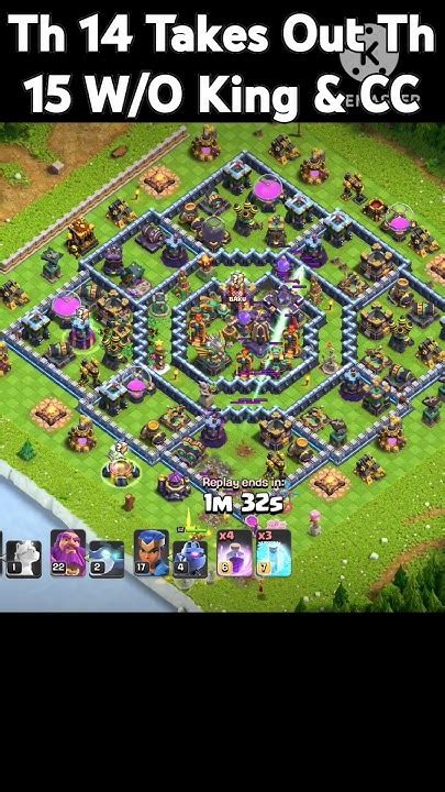 Th14 Takes Out Th16 Without King And Cc Troops Clashofclans Gaming Youtube