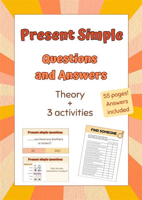 Present Simple Questions 3 Activities Material De La Siguiente