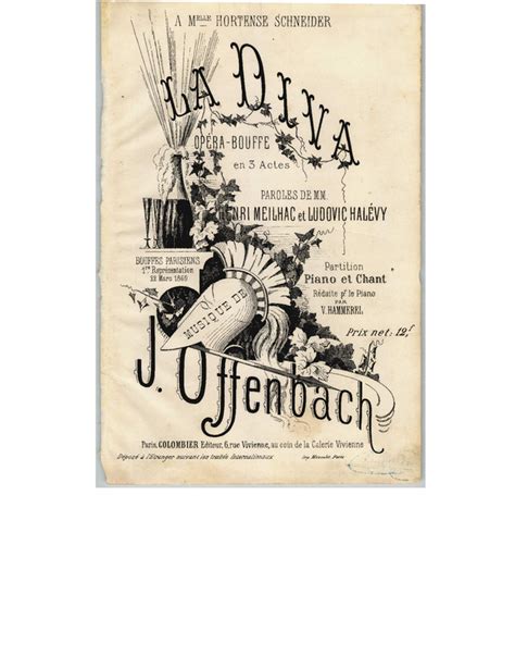 La Diva Offenbach Jacques Imslp