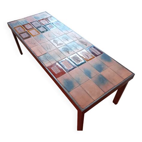 Grande Table Basse Roger Capron 1960 Selency