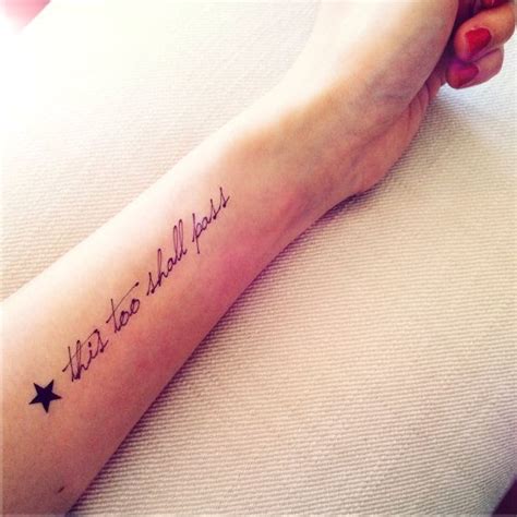 2pcs This Too Shall Pass Quote With Star Temporary Tattoo Inknart