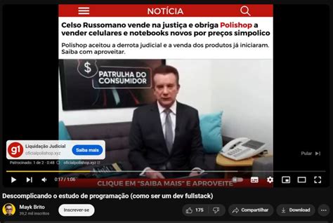 Já Ví Muitos Golpes Por Ai Mas Como Ads Nos Videos é A Primeira é