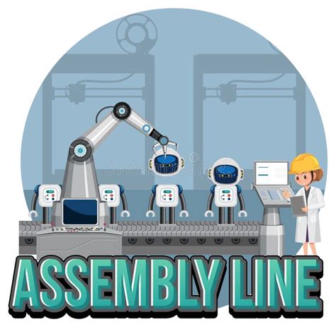 Assembly Line Art 46204 Assembly Line Illustration Images Stock