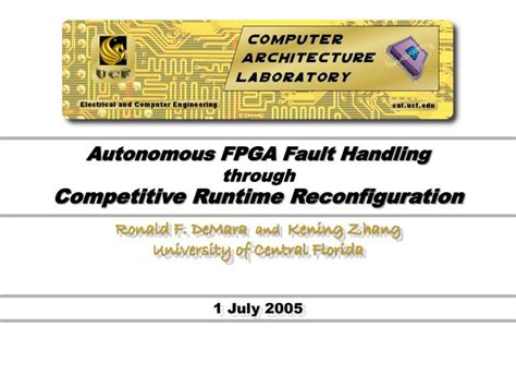 Ppt Autonomous Fpga Fault Handling Through Competitive Runtime Reconfiguration Powerpoint