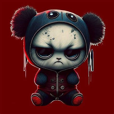 Cute Evil Panda Illustration
