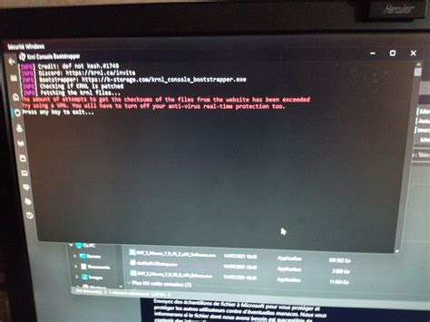 i have a problem when i try to launch krnl console bootstrapper but i