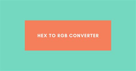 Rgb To Hex