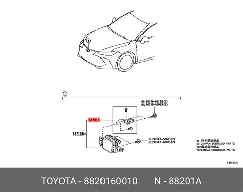 88201 60010 Genuine Toyota Prius Phv 201609 Bracket Millimeter