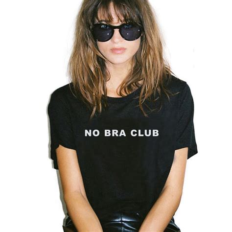 No Bra Club Official T Shirt White Top No Bra No Bra Club Tee