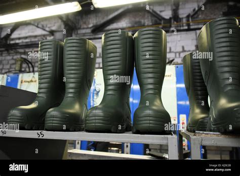 Shoes factory "Duna-Ast" producing the rubber and textile shoes in ...