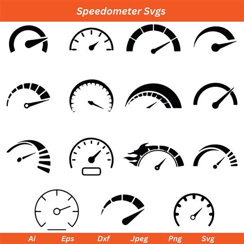 Speedometer Svg Speedometer Silhouette Speedometer Svg Bundle Speedometer Eps Speedometer